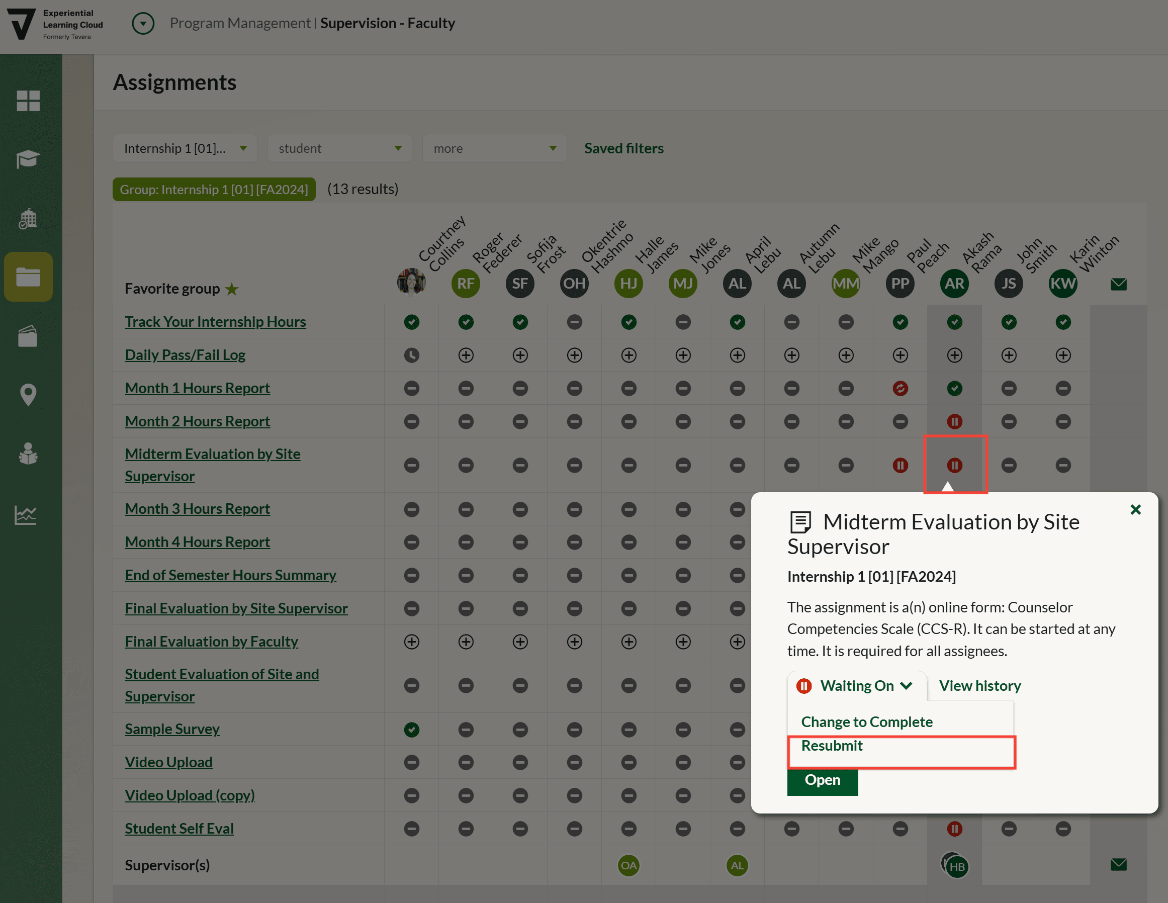 Experiential Learning Cloud: Rerouting Assignments for Signatures from ...